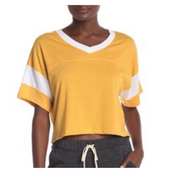 Alternative Apparel | Tops | Alternative Yellow White Cropped Powder ...